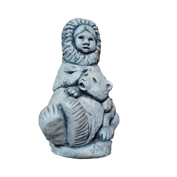 Accents | Vintage Glacial Ice Age Sculpture Alaska Eskimo Girl Baby ...